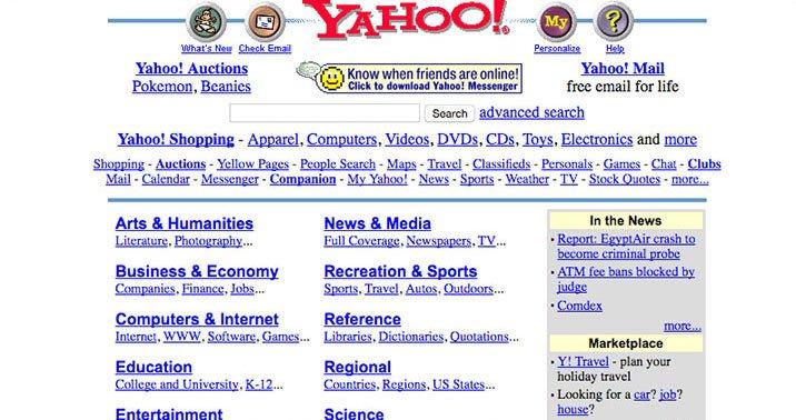 Com'è cambiato Yahoo! nei suoi 20 anni di vita - Ninja · la piattaforma italiana per la digital ...